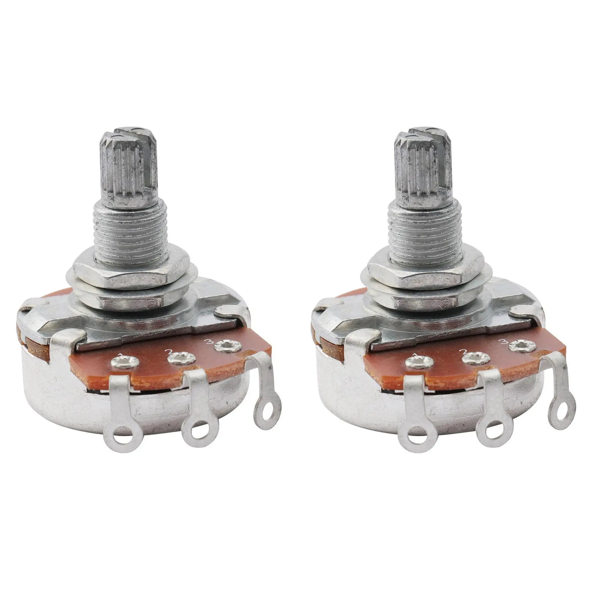 Musiclily 500K Metric 18-Spline Split Shaft Guitar Bass Potentiometers ...