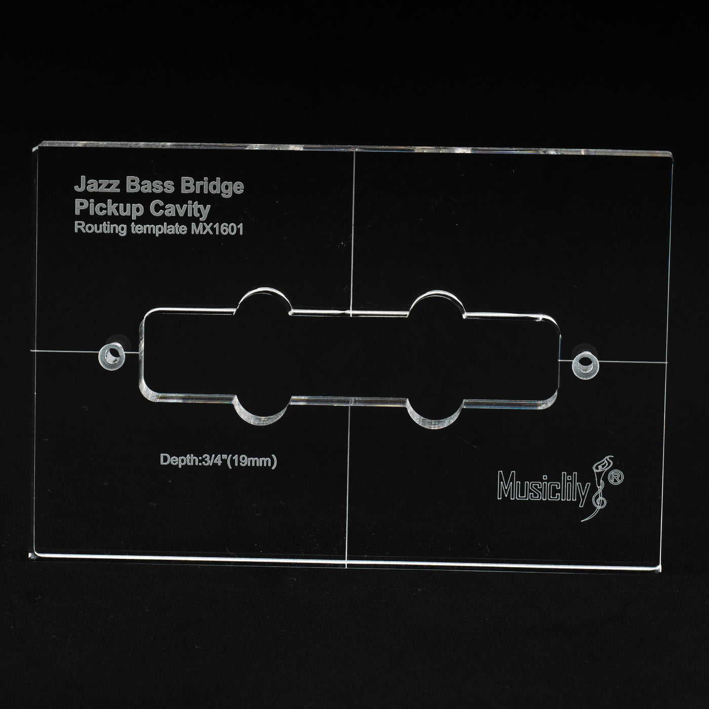 Musiclily CNC Accurate Acrylic J-Bass Bridge Pickup Routing Template ...