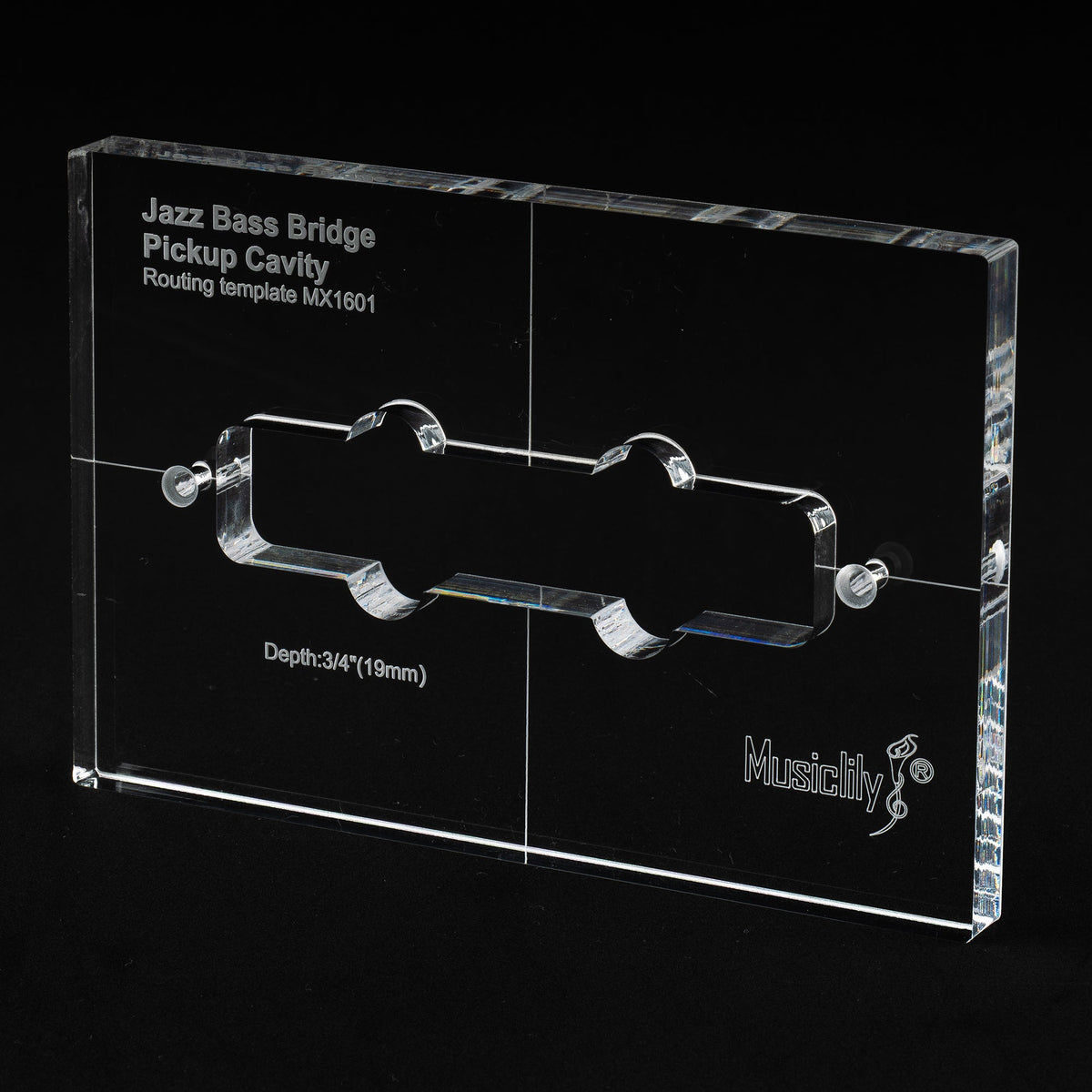 Musiclily CNC Accurate Acrylic J-Bass Bridge Pickup Routing Template ...