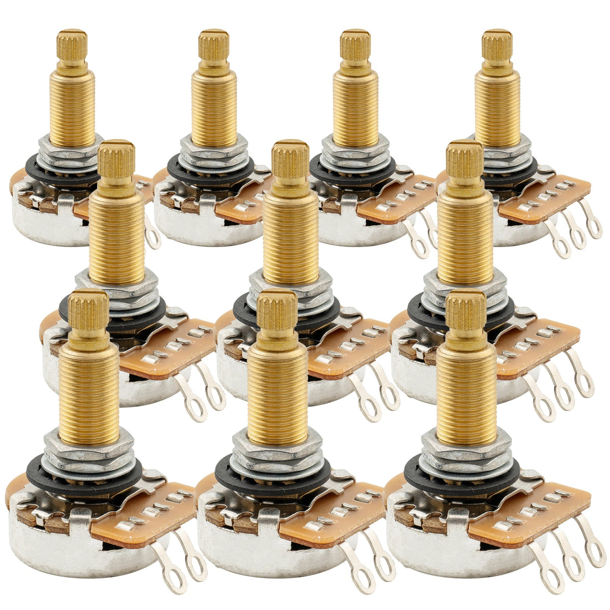 Musiclily Pro HD A500K Pots Brass Metric Split Long Shaft 19mm Audio T ...