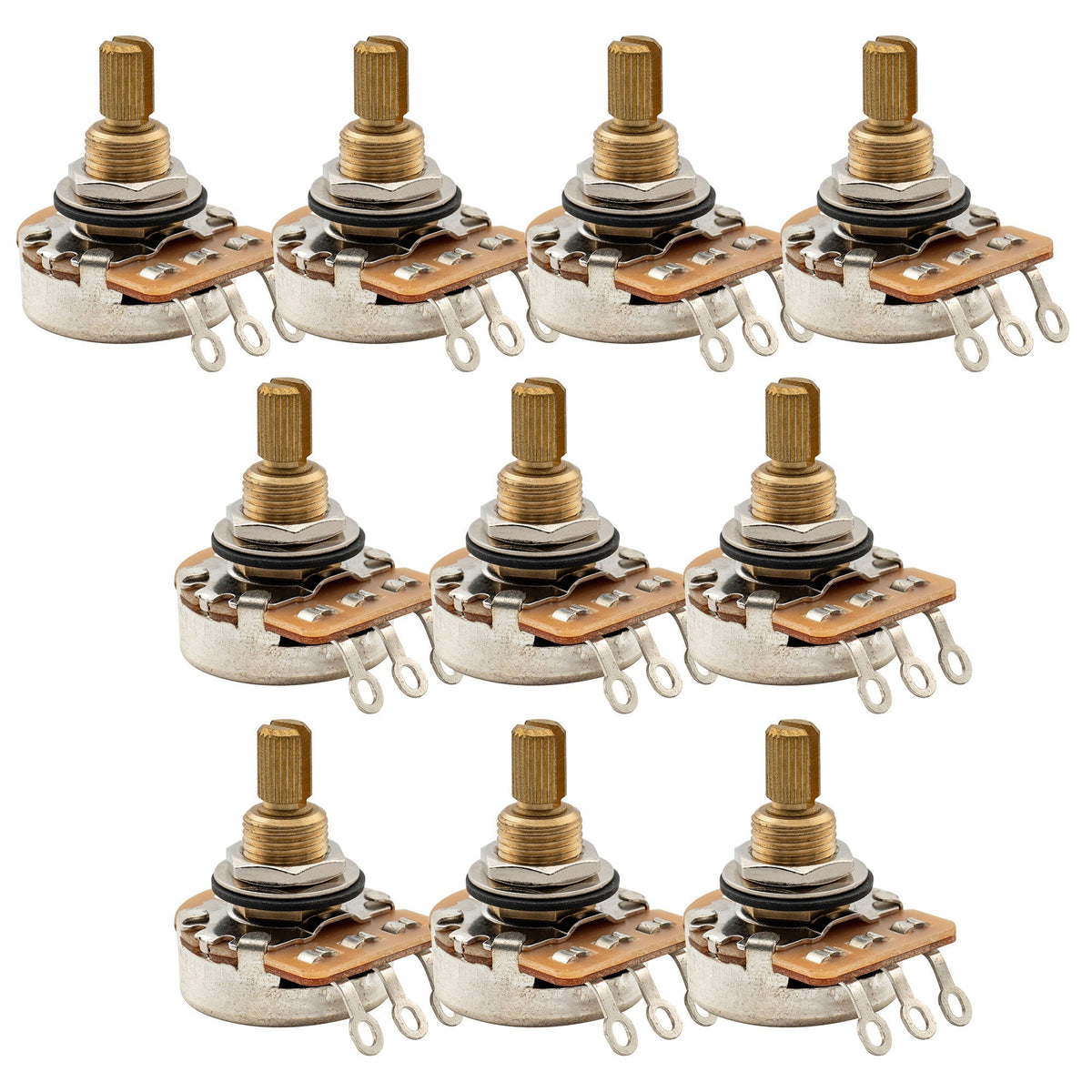 Musiclily Pro HD B1M Pots Brass Standard Split Shaft 3/8 Inch Linear T ...