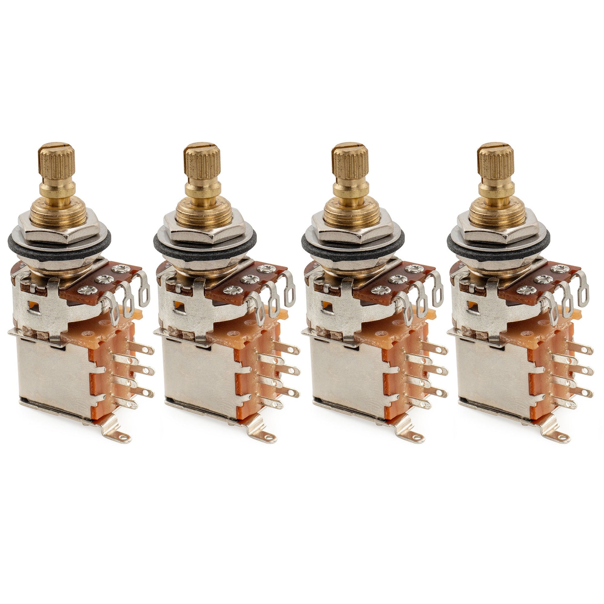 Musiclily Pro A250K Brass Pots Split Standard Shaft 3/8 Inch Push-Push ...