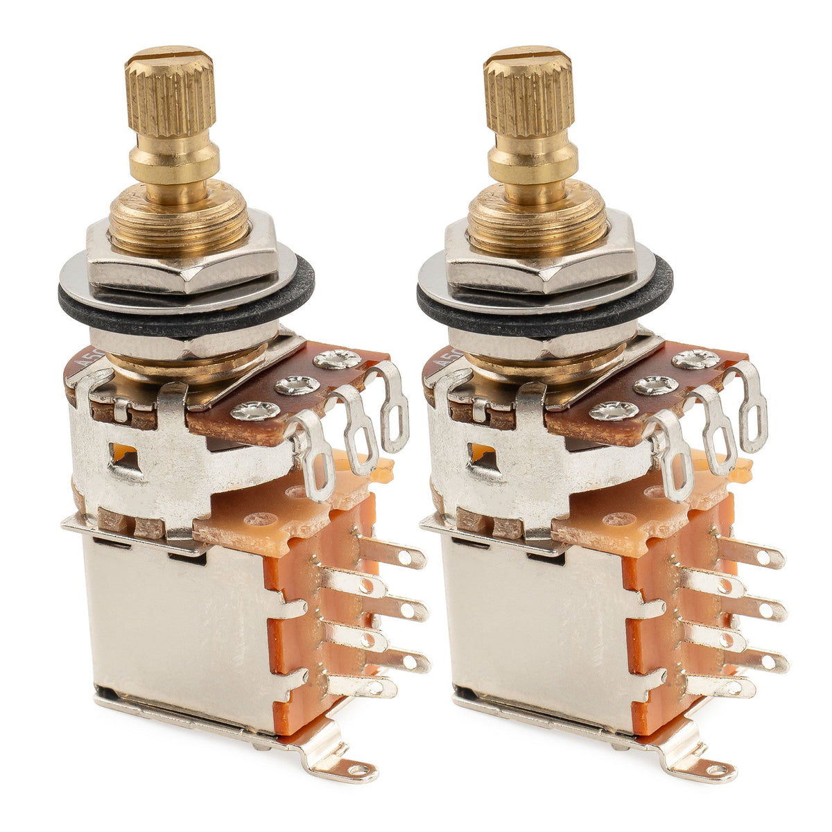 Musiclily Pro A500K Brass Pots Split Standard Shaft 3/8 Inch Push-Push ...